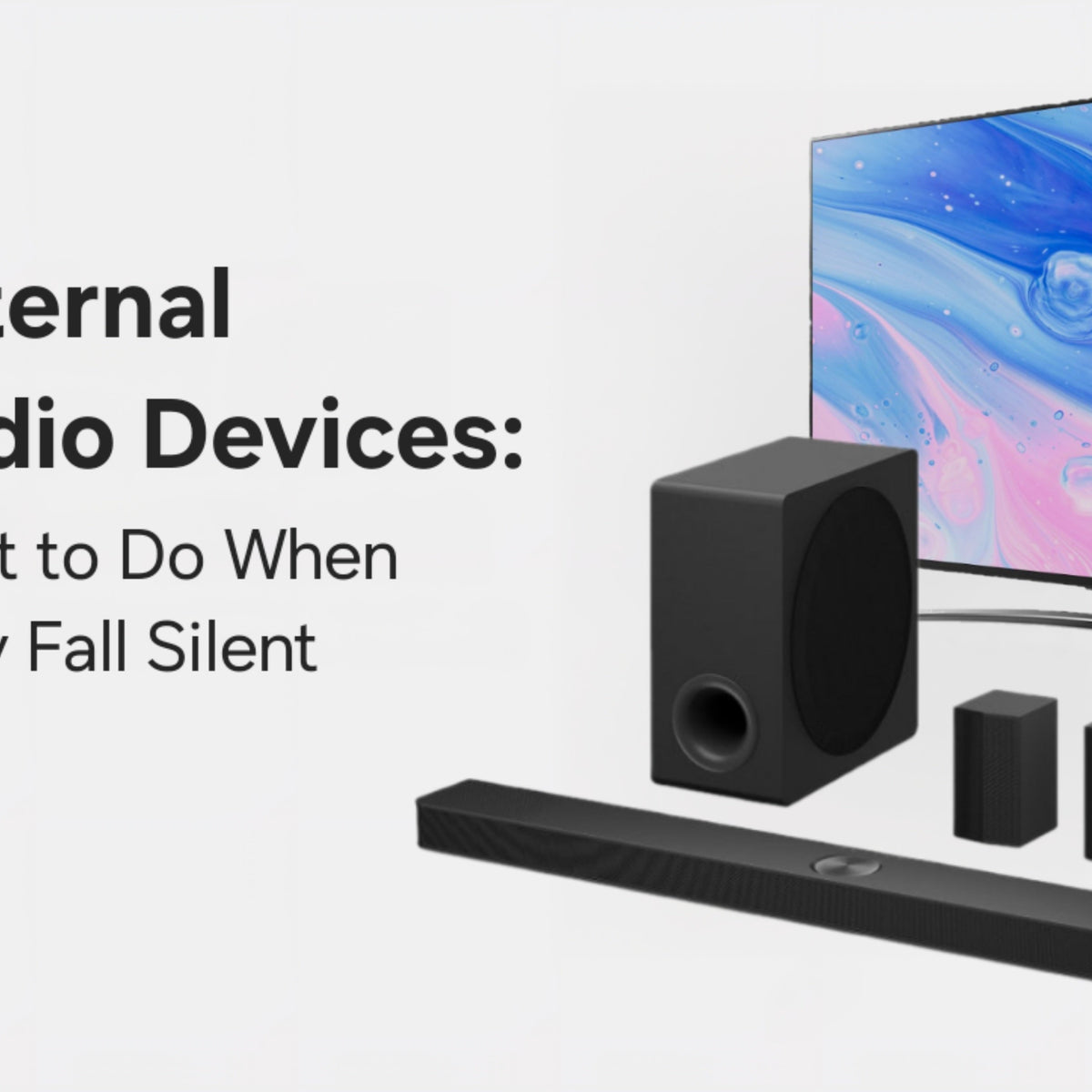 External Audio Devices: What to Do When They Fall Silent – TV Parts Today