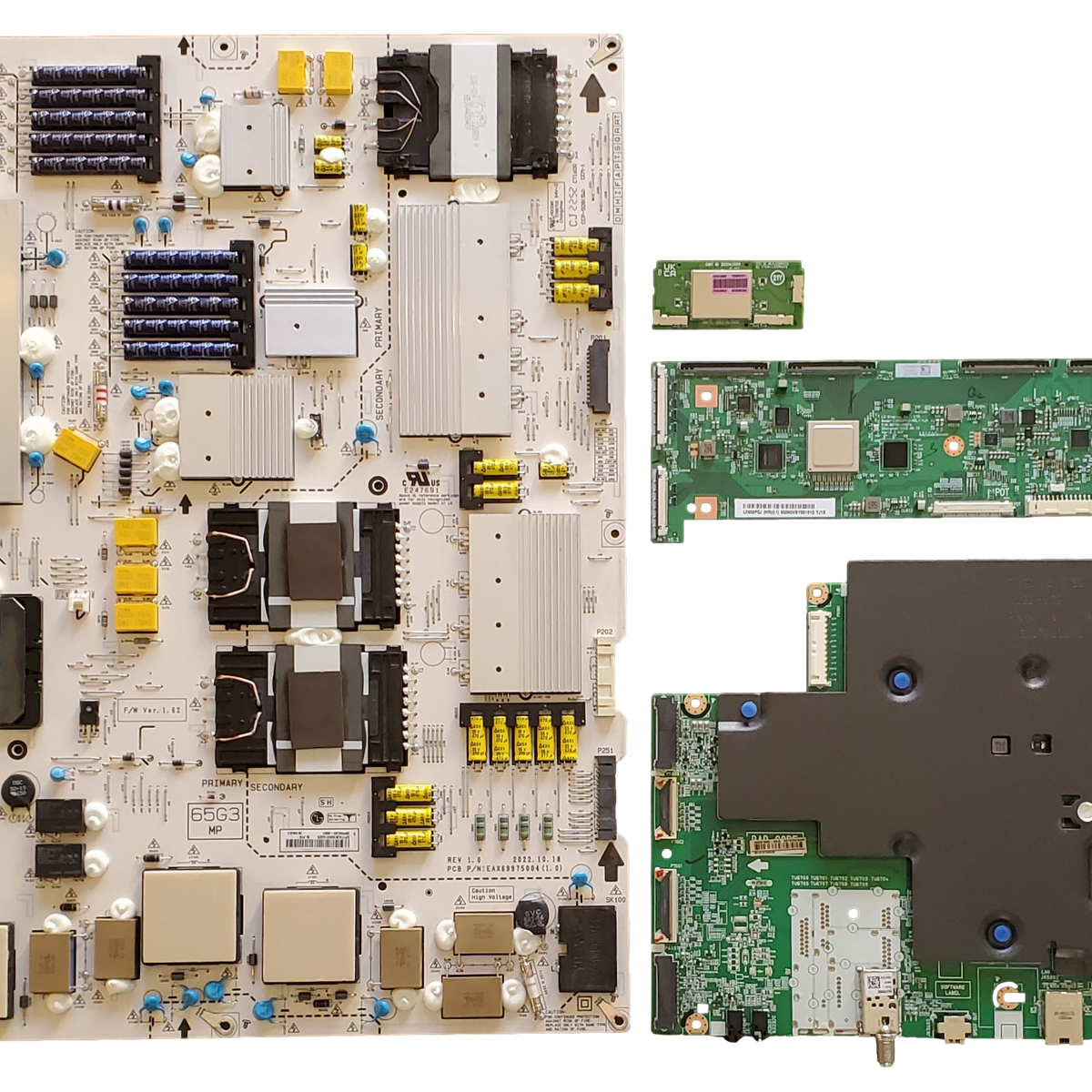 OLED65G3PUA LG TV Repair Parts Kit, EBT67523203 Main Board, EBR3816842 ...