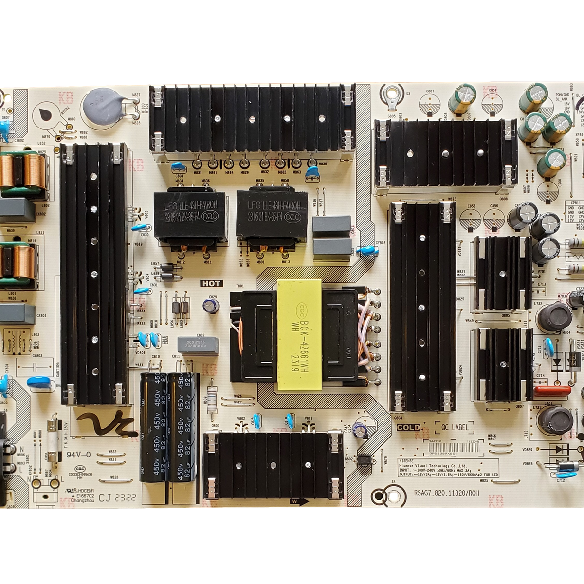 344718 HISENSE Power Supply Board, RSAG7.820.11820/ROH , 75R6E4 – TV ...