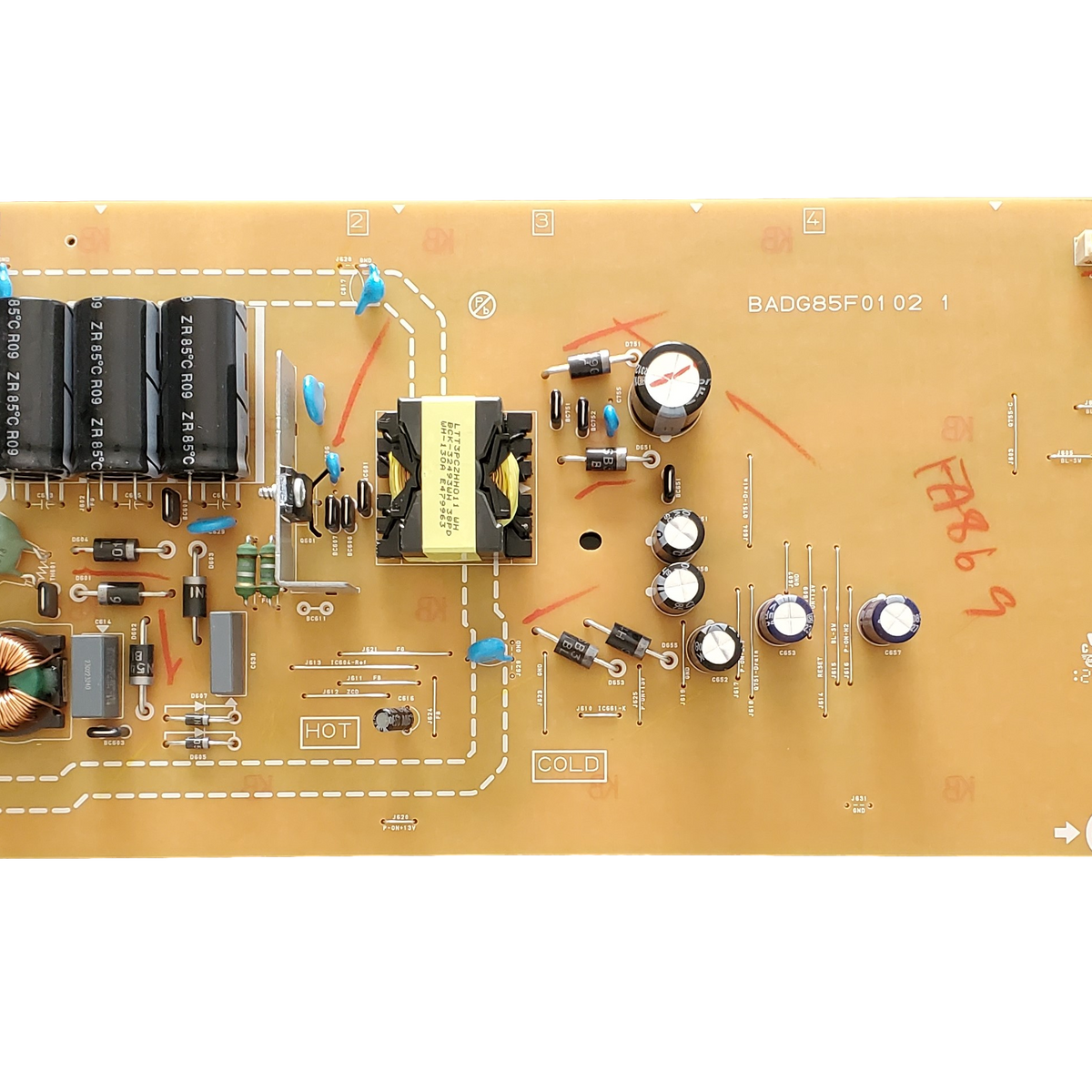 AFA86MPW-001 Philips Power Supply, BADG85F0102 1, AFA86, 65PUL6553/F7 ...