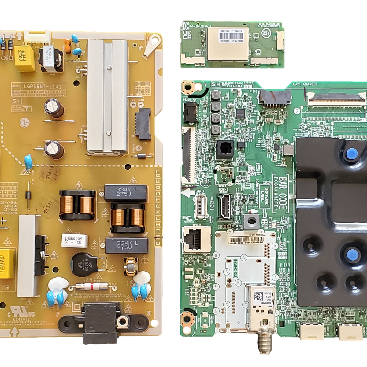 55UQ9000PUD LG TV Repair Kit, EBT67226902 Main Board, EAY65895522 Powe ...