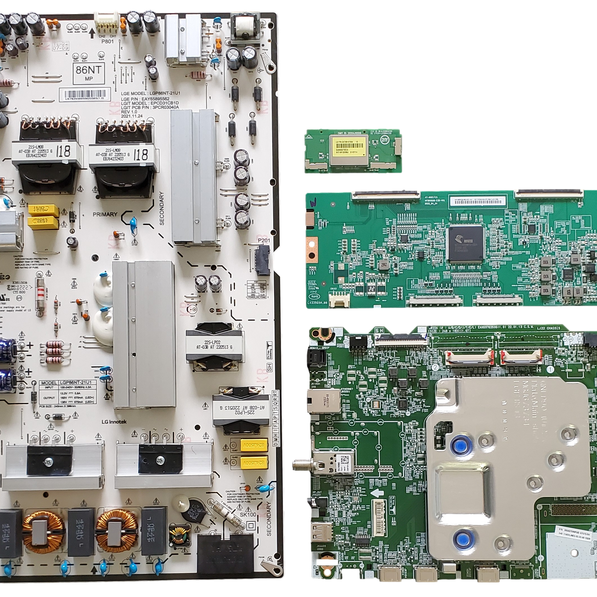 86UQ7070ZUD LG TV Repair Parts Kit, EBT67575701 Main Board, EAY6589556 ...