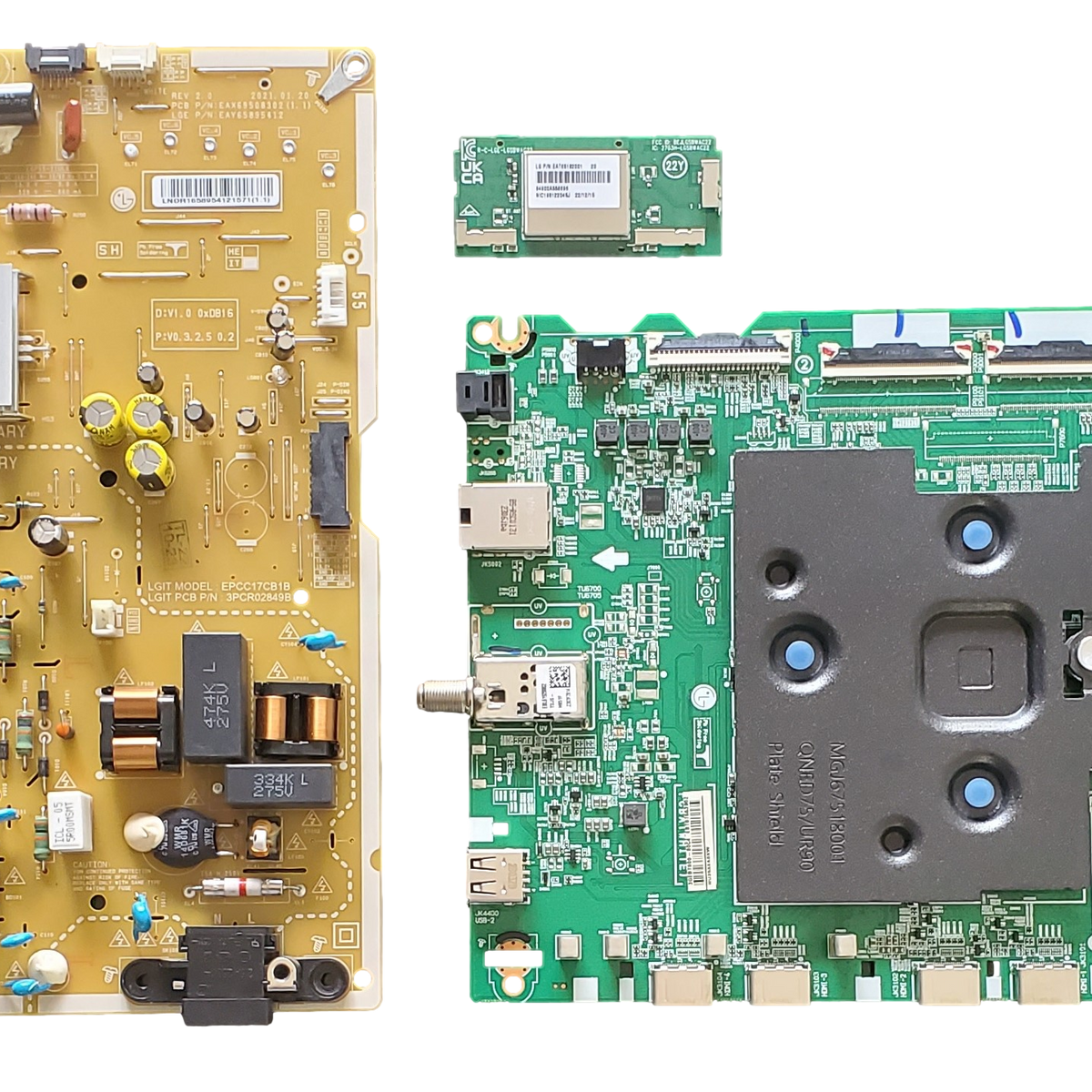 55QNED75URA LG TV Repair Parts Kit, EBT67553902 Main Board, EAY6589541 ...