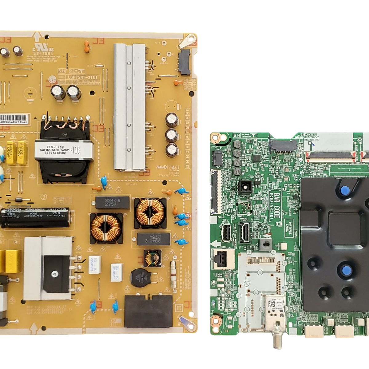 75UT7590PUA LG TV Repair Parts Kit, EBT67927002 Main Board, EAY6589554 ...