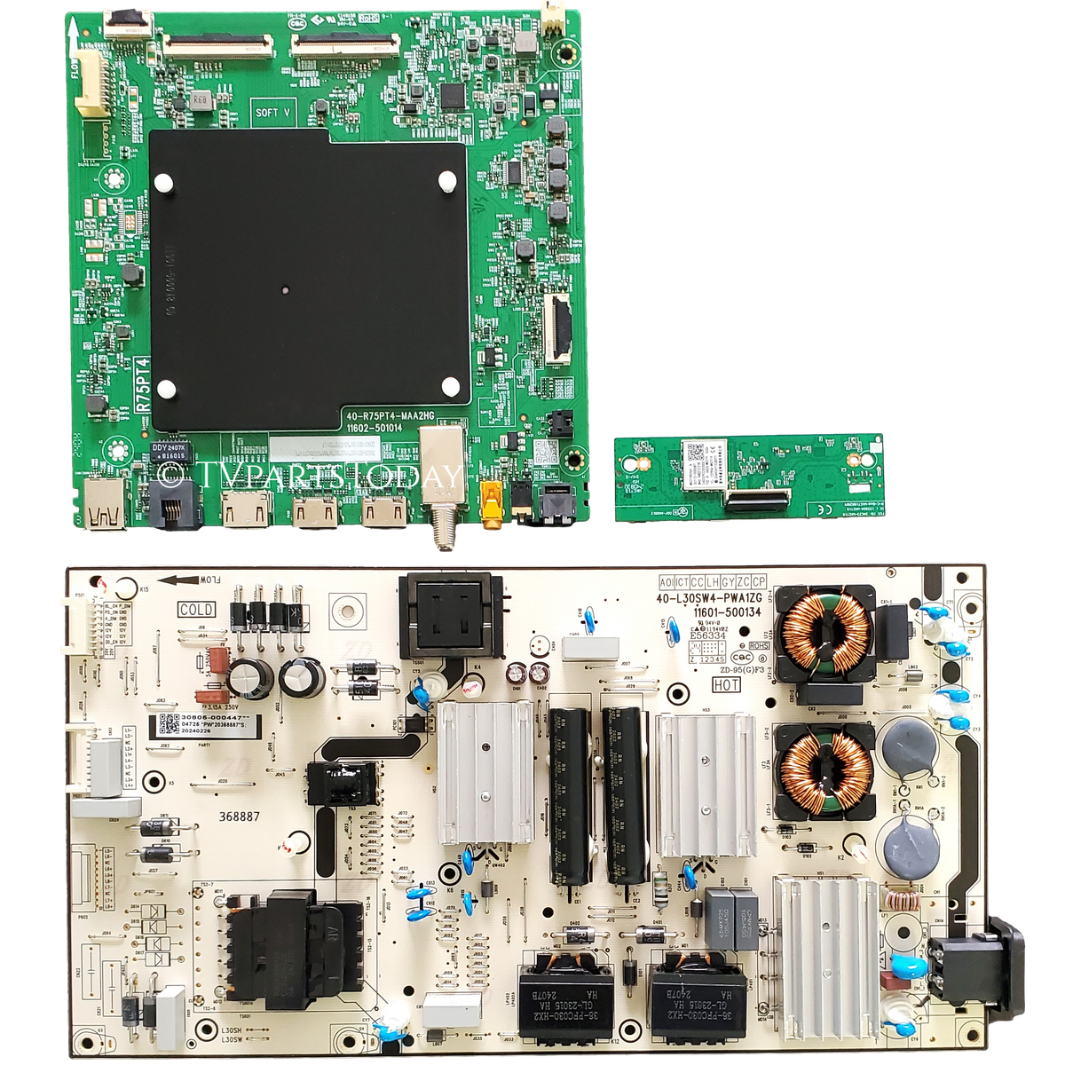 65Q651G TCL TV Repair Parts Kit, 30800-001195 Main Board, 30805-000447 ...