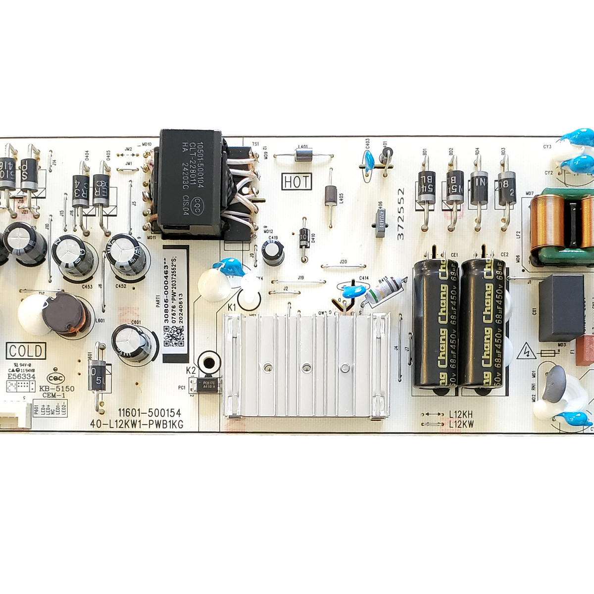 30805-000463 TCL Power Supply Board, 11601-500154, 40-L12KW1-PWB1KG, 5 ...