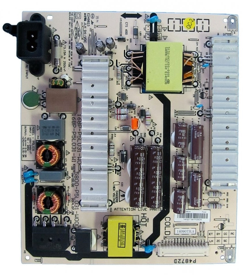 COV32809701 LG Power Supply, 168P-P5L031-WI, P5L031, 60E510-6M63N, 60L ...