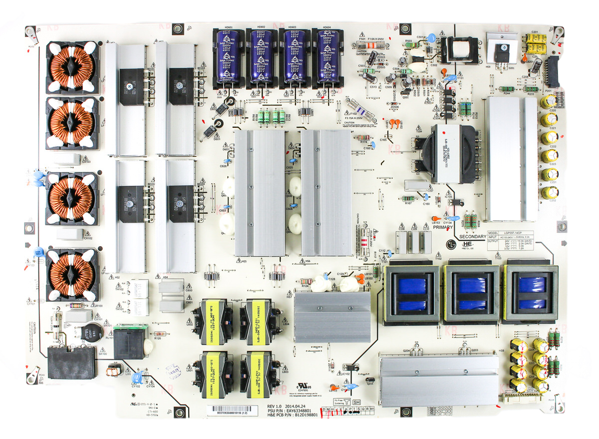 EAY63348801 LG Power Supply, B12D198801, LGP55F-14OP, 55EC9300-UA, 55E ...