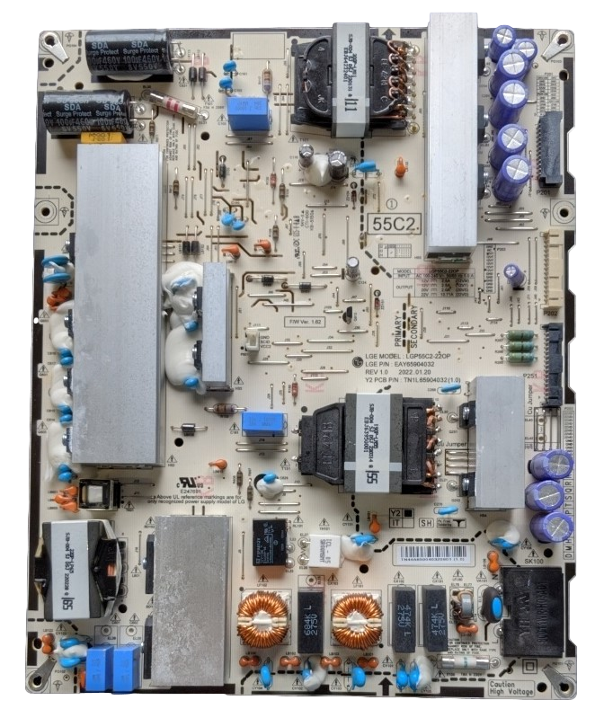 EAY65904032 LG Power Supply, LGP55C2-220P, 55C2, OLED55C2PUA – TV Parts ...