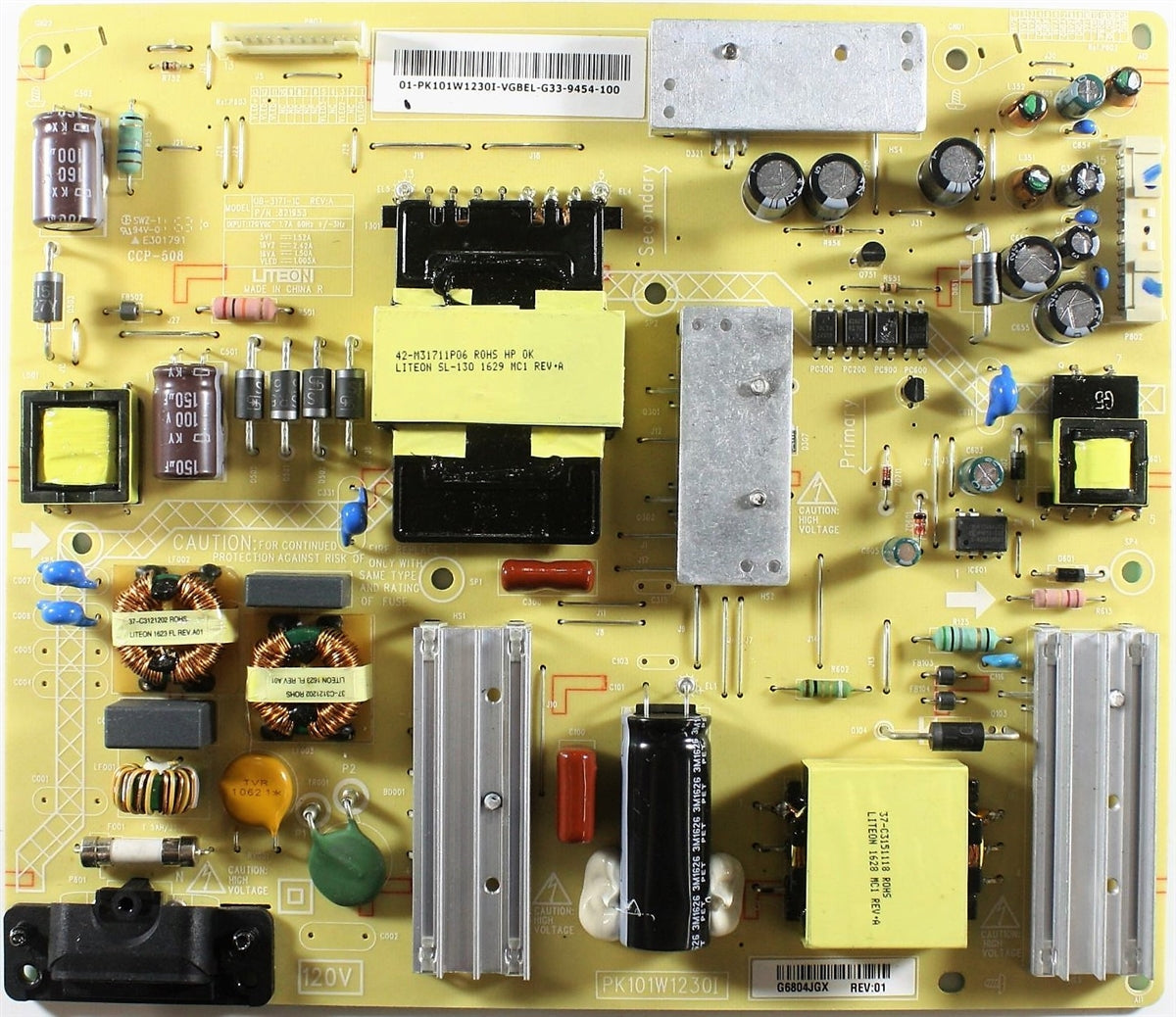 PK101W1230I Toshiba Power Supply, UB-3171-1C, 821953, 49L621U – TV ...